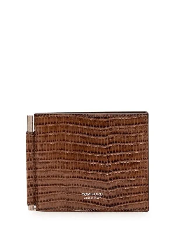 TOM FORD Calf Leather Money Clip Wallet