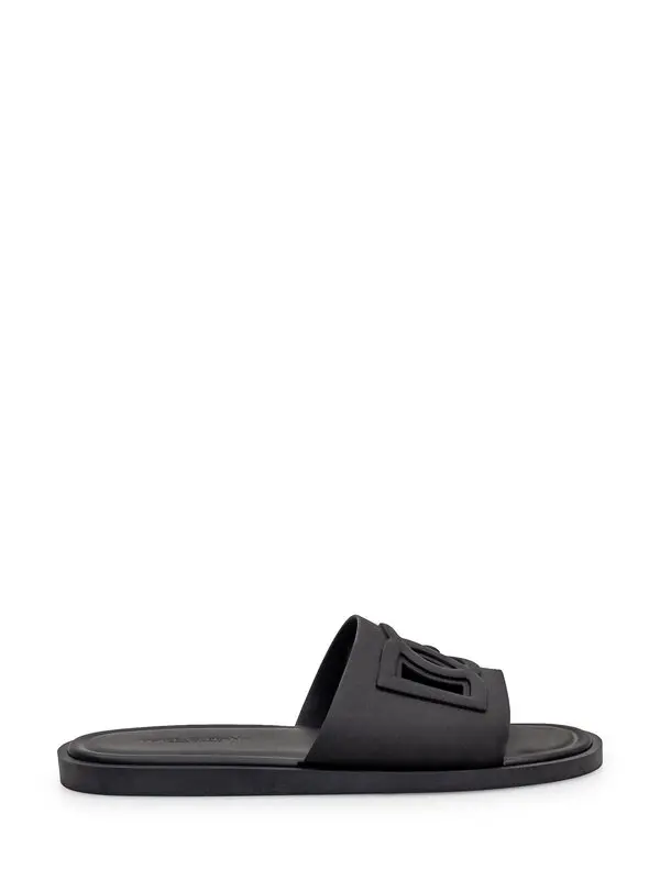 Dolce & Gabbana Stylish Logo Sandals - Nero