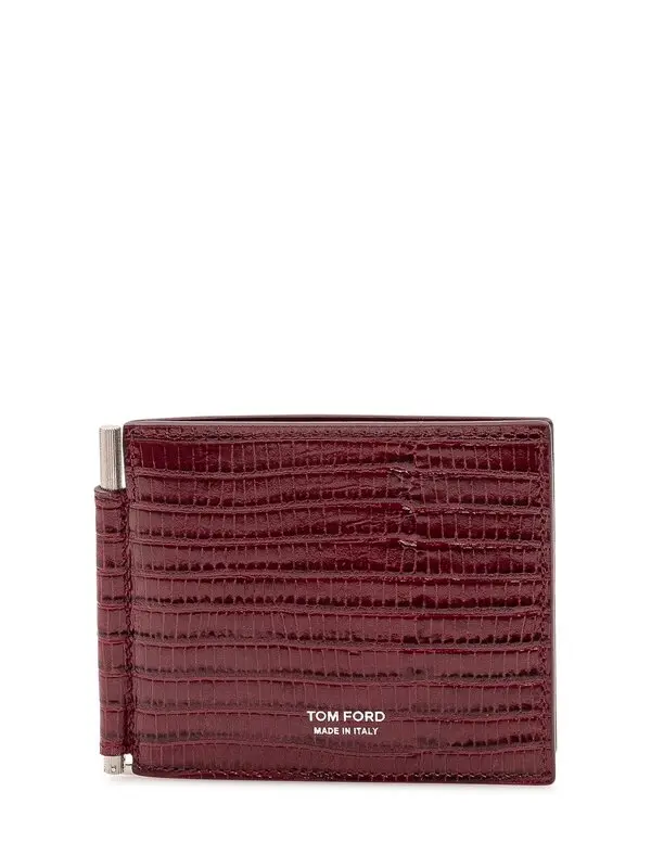TOM FORD Mini Cardholder With Clip - Ruby Red