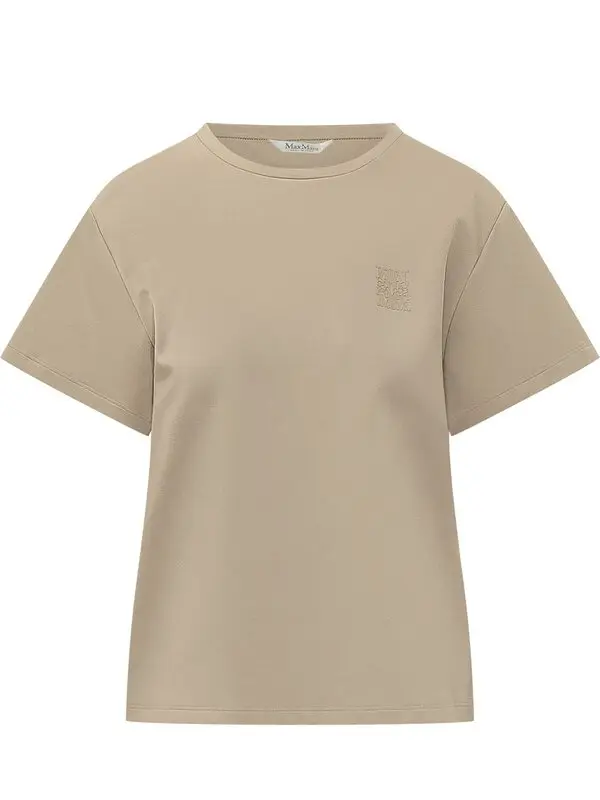 Max Mara Mxmquagga Logo T-shirt - Roccia