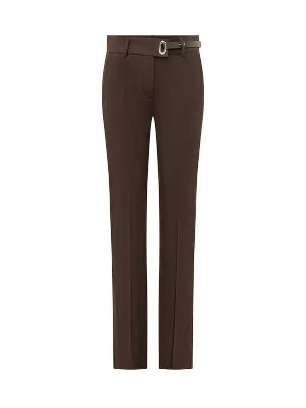 Sportmax Viscose-blend Tailored Trousers - Cioccolato
