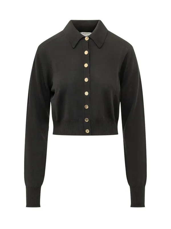 Sportmax Lirica Cardigan In 100% Virgin Wool - Nero Unito