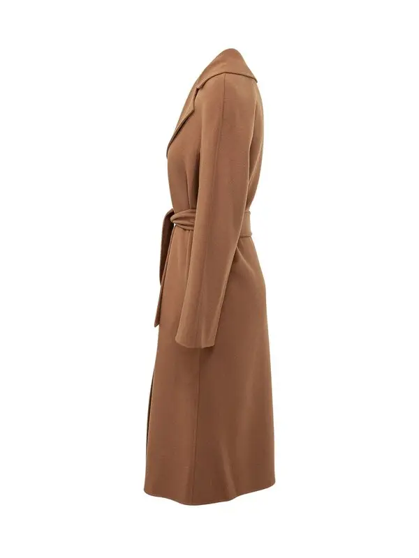 Max Mara Lana Vergine & Silk & Cashmere Overcoat - Caramello