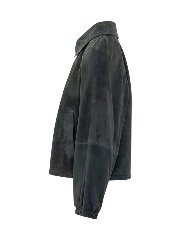 WEEKEND BY MAX MARA Zuppa Goat Leather Jacket - Blu