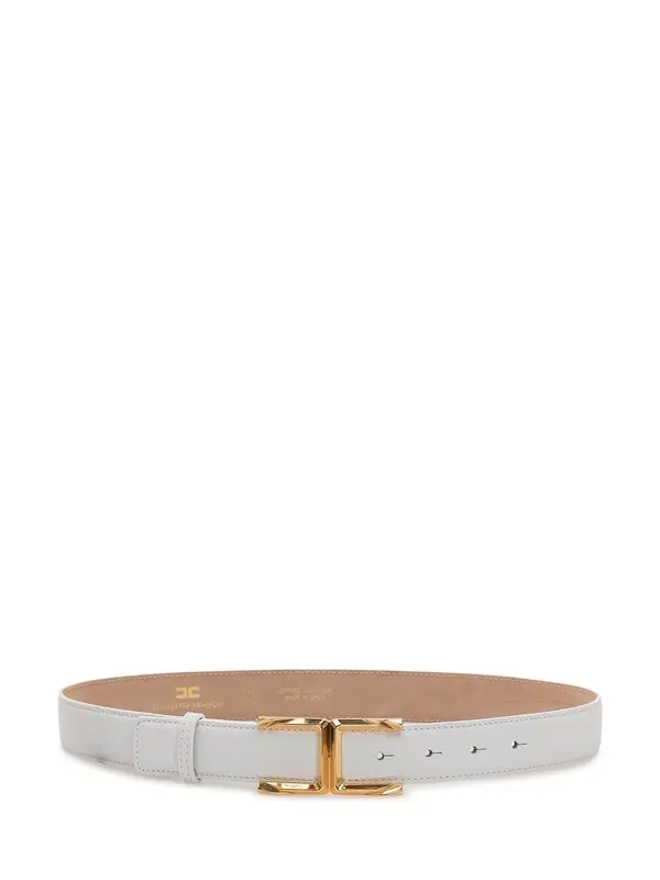 Elisabetta Franchi Stylish Belt With Signature Buckle - Avorio