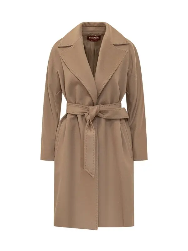 Max Mara Virgin Wool Overcoat - Cammello