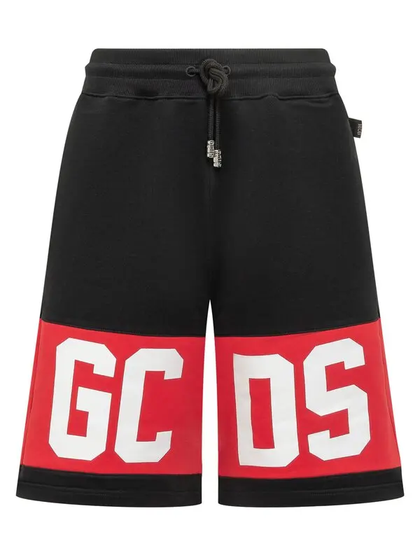 Gcds Logo Bermuda Shorts - Black/red