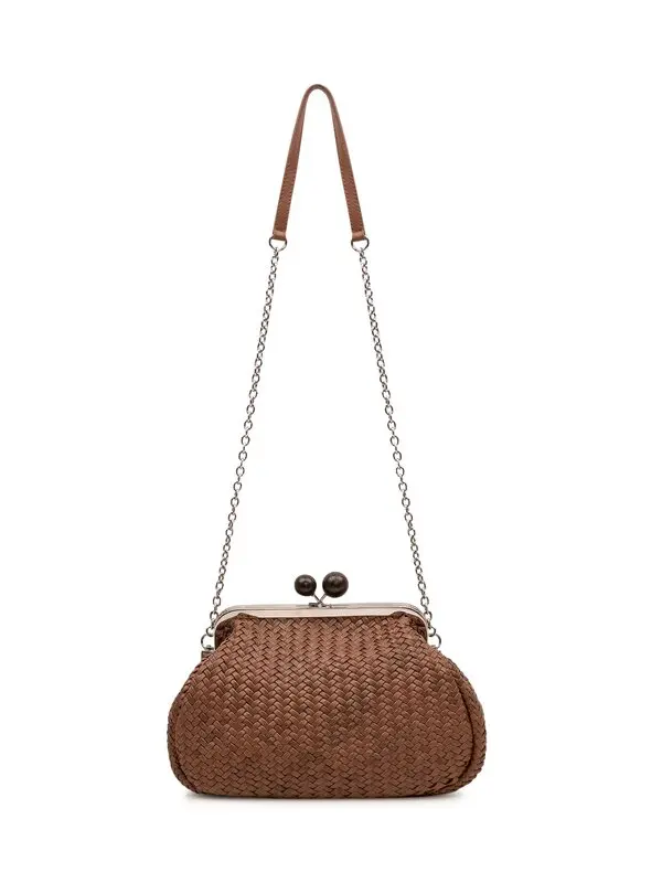 WEEKEND BY MAX MARA Shearling Leather Clutch Bag