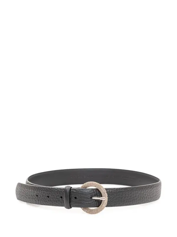 Orciani Textured Round Buckle Belt
