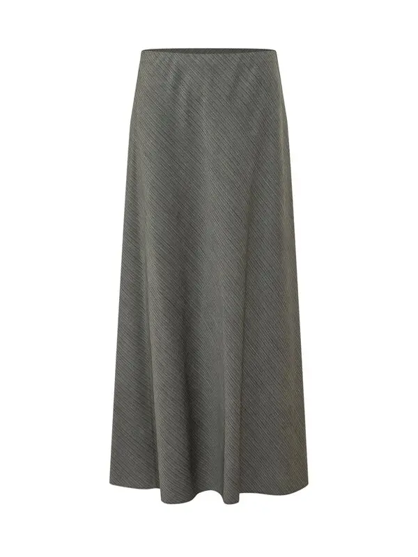 Alberta Ferretti Wool-blend Skirt With Modern Draping - Multi Grey