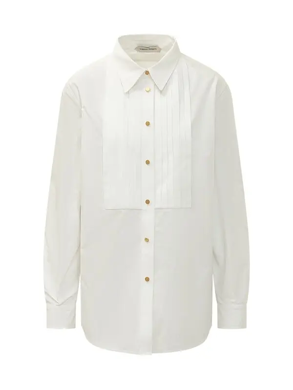 Alberta Ferretti 100% Cotton Button-front Blouse