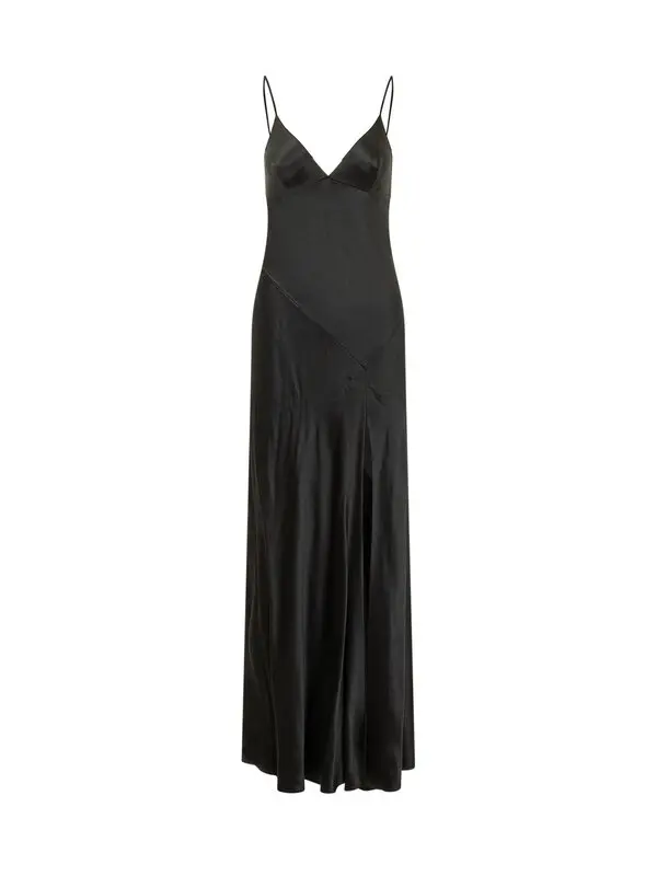Alberta Ferretti Sleek Viscose Dress - Black