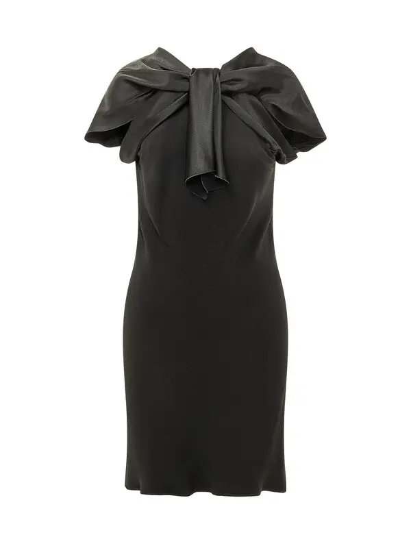 Alberta Ferretti Abstract Print Sheath Dress With V-neck