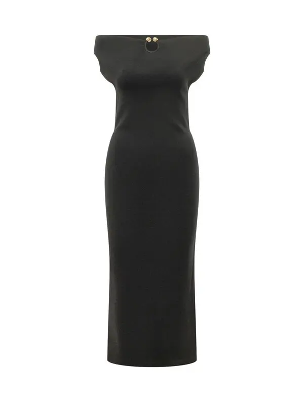Alberta Ferretti Viscose-blend Midi Dress - Black