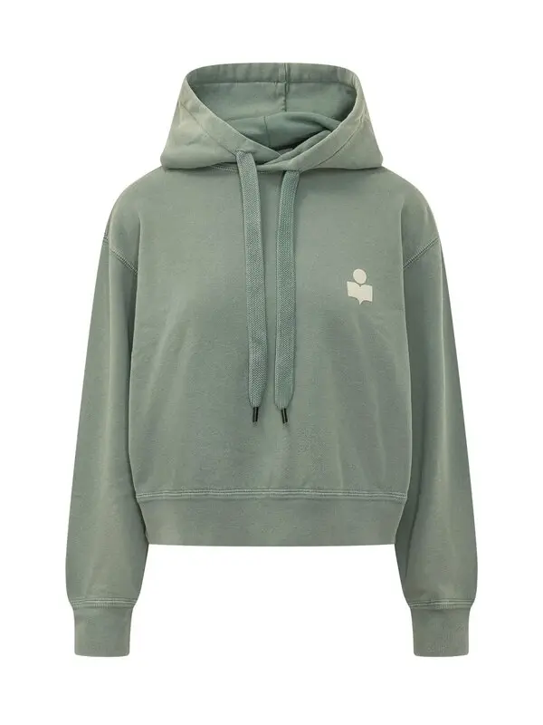 MARANT ETOILE Salmy-gz Crewneck Sweatshirt - Sage/ecru