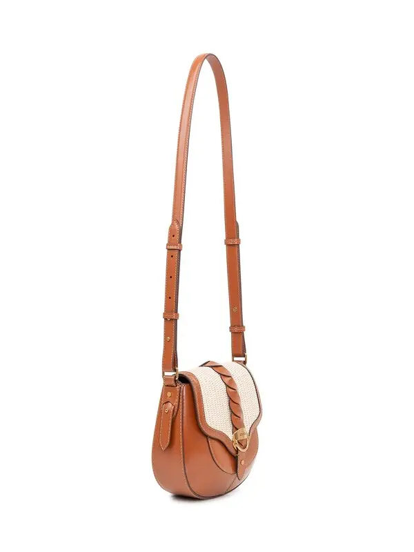 Isabel Marant Étoile Mini Shoulder Bag With Artistic Design - Cognac/natural