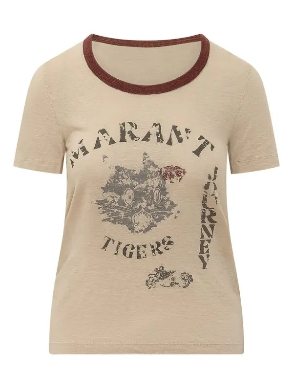 MARANT ETOILE Kiliann-gc T-shirt - Light Beige