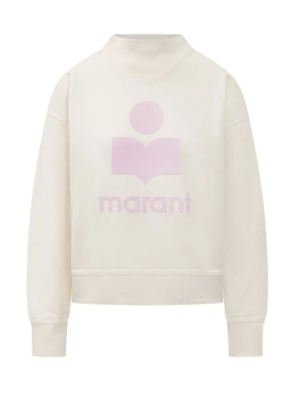 MARANT ETOILE Mini Sweatshirt T-shirt - Ecru/pink