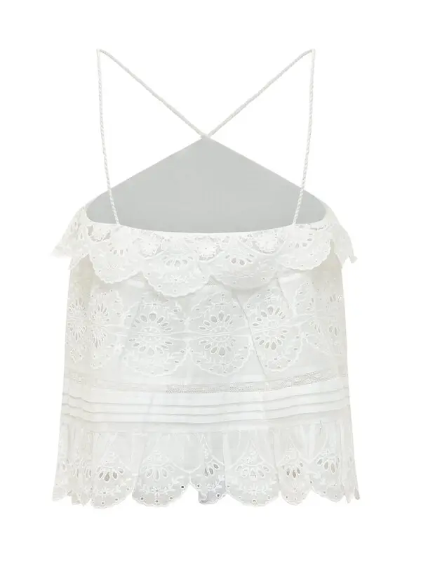 MARANT ETOILE Sleeveless Print Top With Subtle Detailing