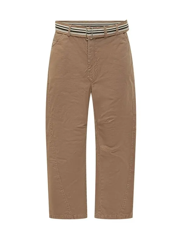 MORDECAI Mini Paintntaloni With Belt And Tailored Pockets - Khaki