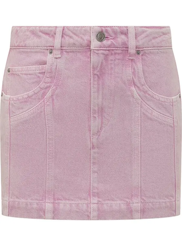 MARANT ETOILE Cotton Mini Skirt - Pink