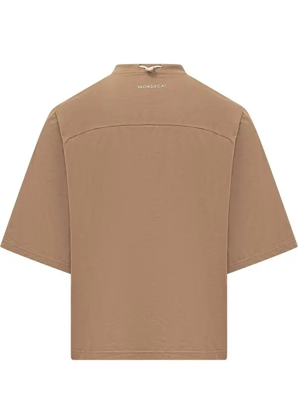MORDECAI Mini T-shirt With Neck Cord - Khaki