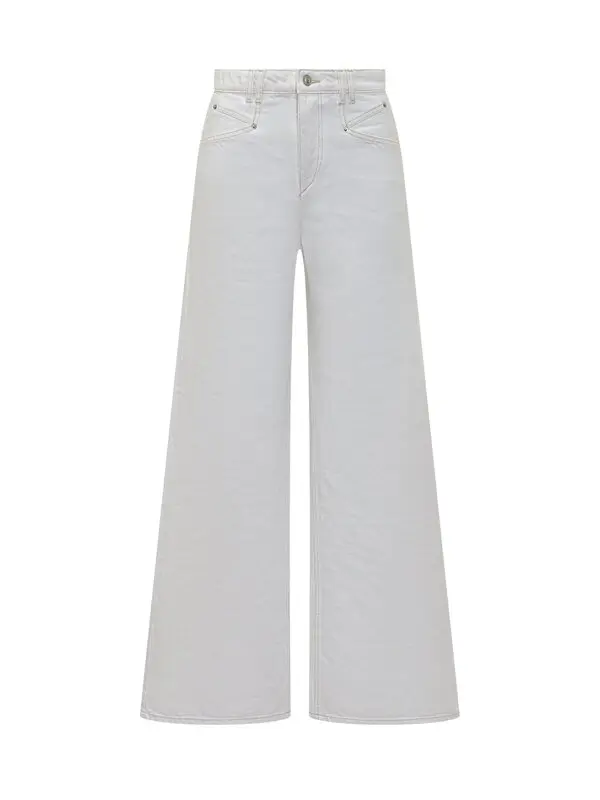 Isabel Marant Étoile High-waisted Denim Trousers - White