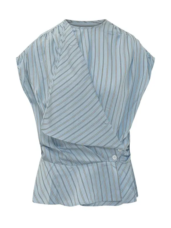 IRO PARIS Mini Draped Top - Blue