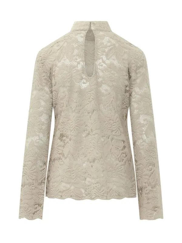 LE SULLY STUDIO Leisure Studio Lace-trim Shirt