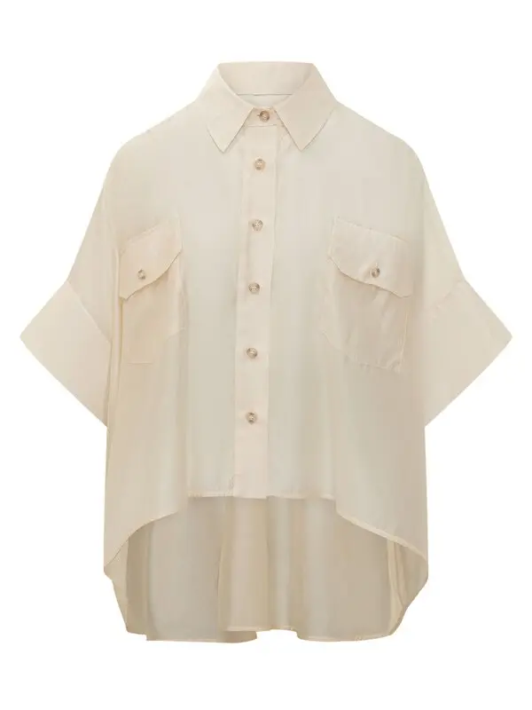 LE SULLY STUDIO Luxe Studio Mini Over Shirt With Pocket