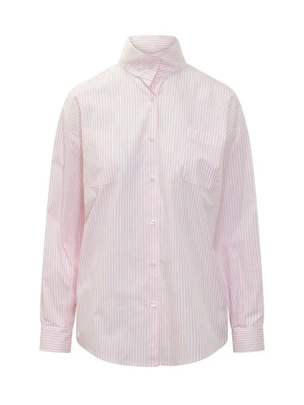 LE SULLY STUDIO Mini Over Shirt With Neck Corset - Rosa