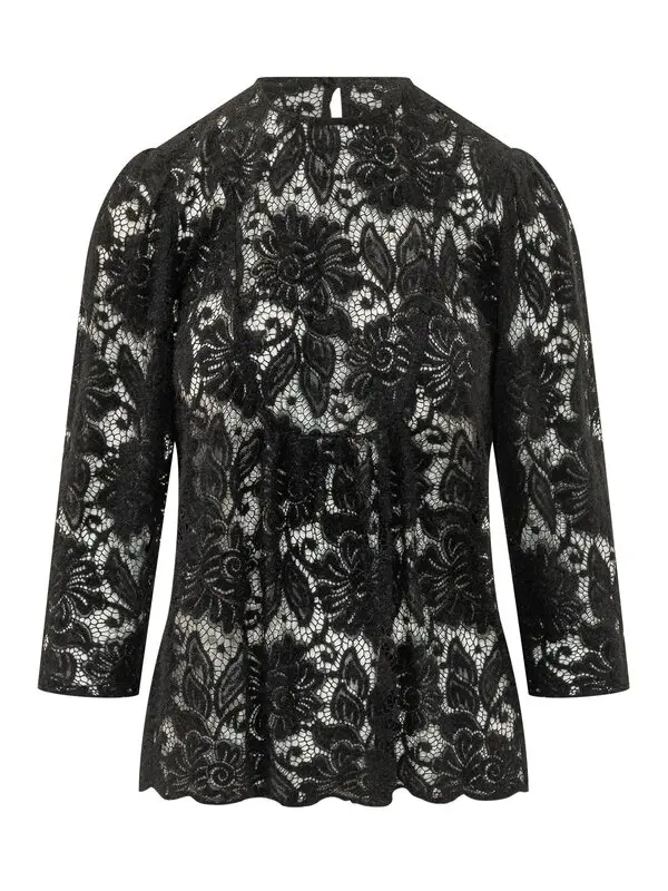 LE SULLY STUDIO Lace-trim Studio Shirt - Nero