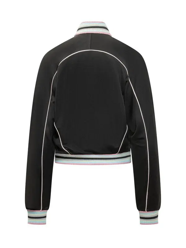 Off-White Track Jacket With High Neck Zip - Black/white