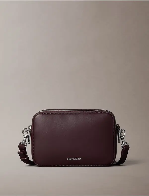 Calvin Klein Embossed Logo Crossbody Bag - Fudge