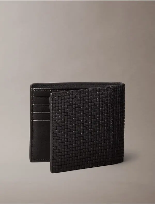 Calvin Klein Embossed Woven Billfold Coin Wallet