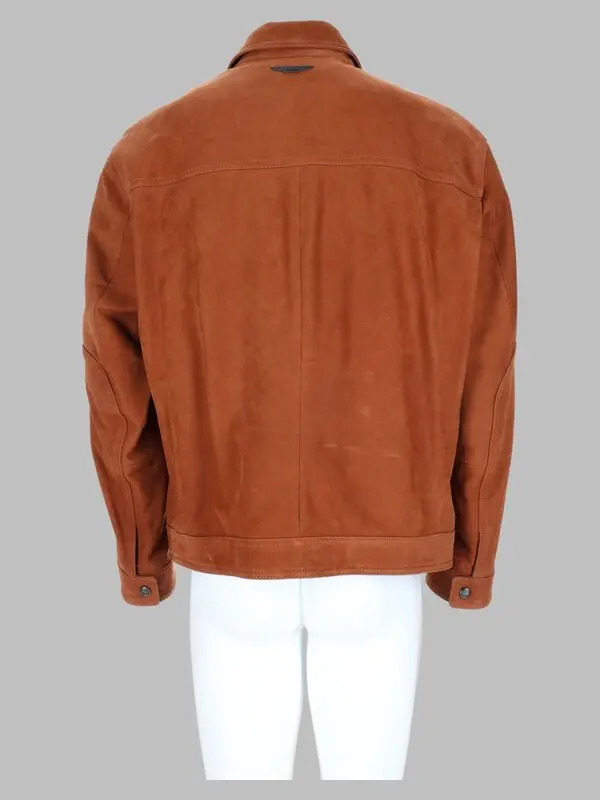 BOSS Cow Hide Leather Zip Up Jacket