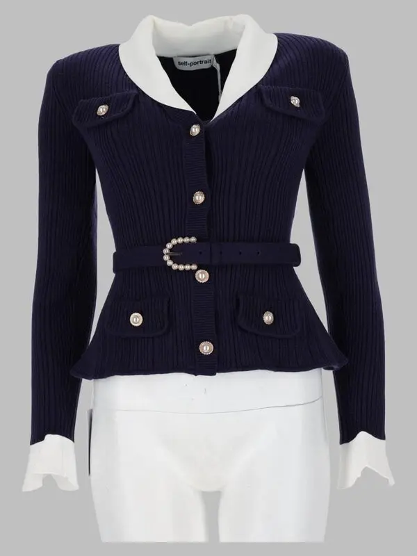 SELF-PORTRAIT Knitted Cardigan