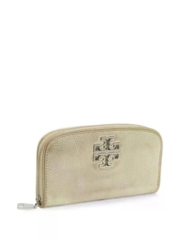 Tory Burch Britten Zip-around Wallet - Neutrals