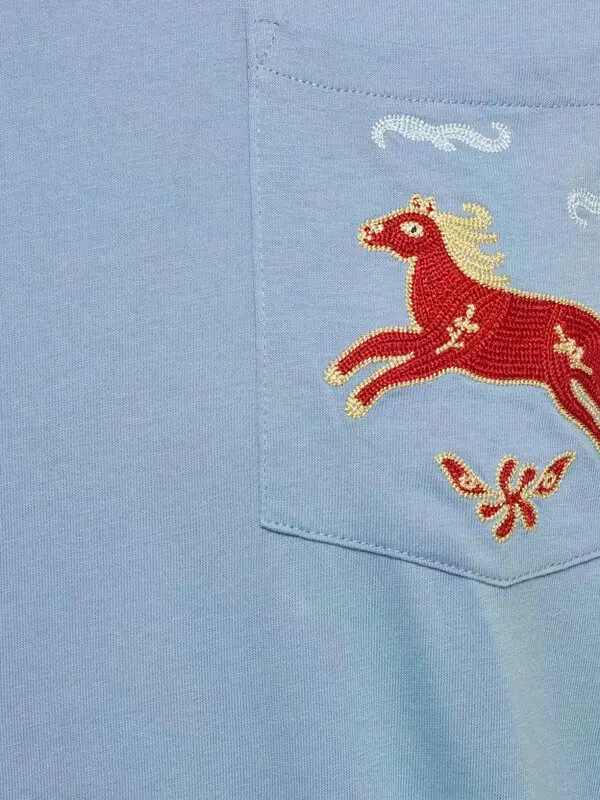 Sandro Horse-embroidered Pocket T-shirt