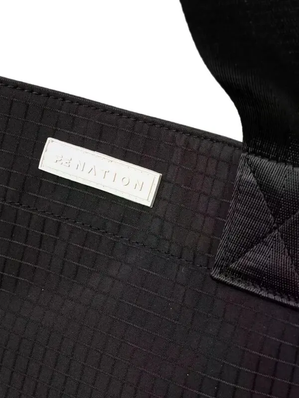 P.E Nation Nation Residency Grid-texture Logo-plaque Tote Bag
