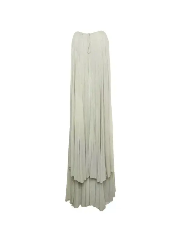 Elisabetta Franchi Plissé Sleeveless Maxi Dress