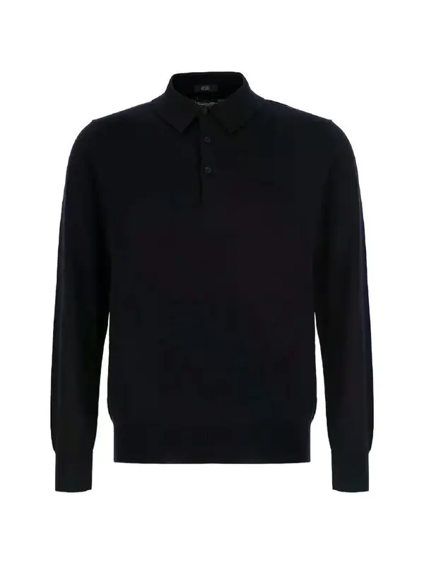 HOSIO Long-sleeved Cotton Polo Shirt