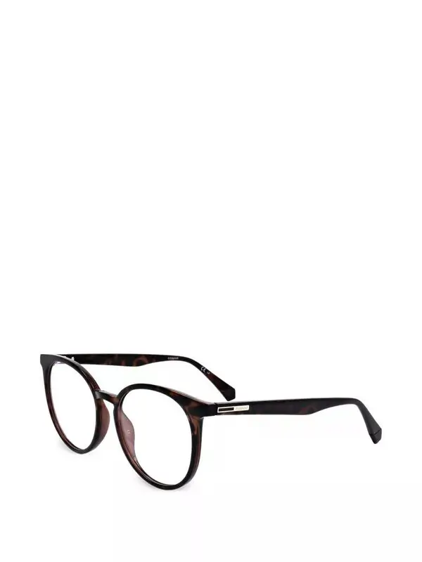 POLAROID Tortoiseshell-effect Round-frame Glasses