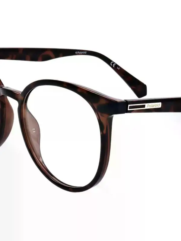 POLAROID Tortoiseshell-effect Round-frame Glasses