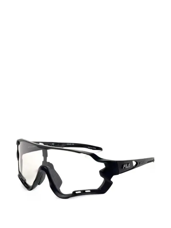 FILA Logo-plaque Geometric-frame Sunglasses - Black