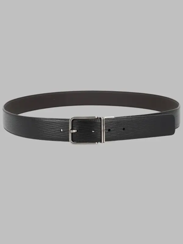 Zegna Leather Belt - Black