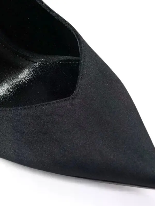 Attico Venus Crystal-embellished Ankle-wrap Pumps - Black
