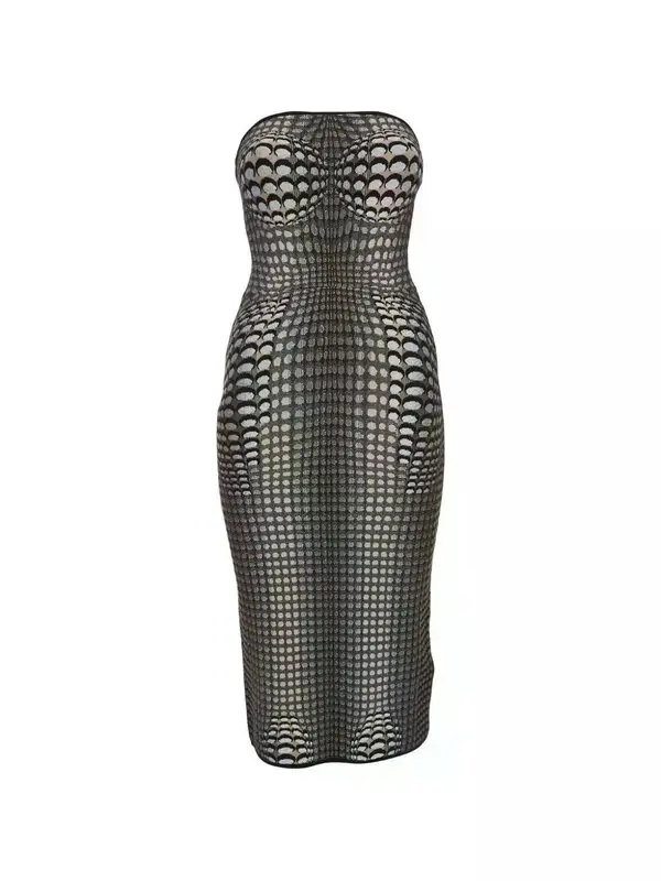 MARINE SERRE Moon Jacquard Tube Mini Dress