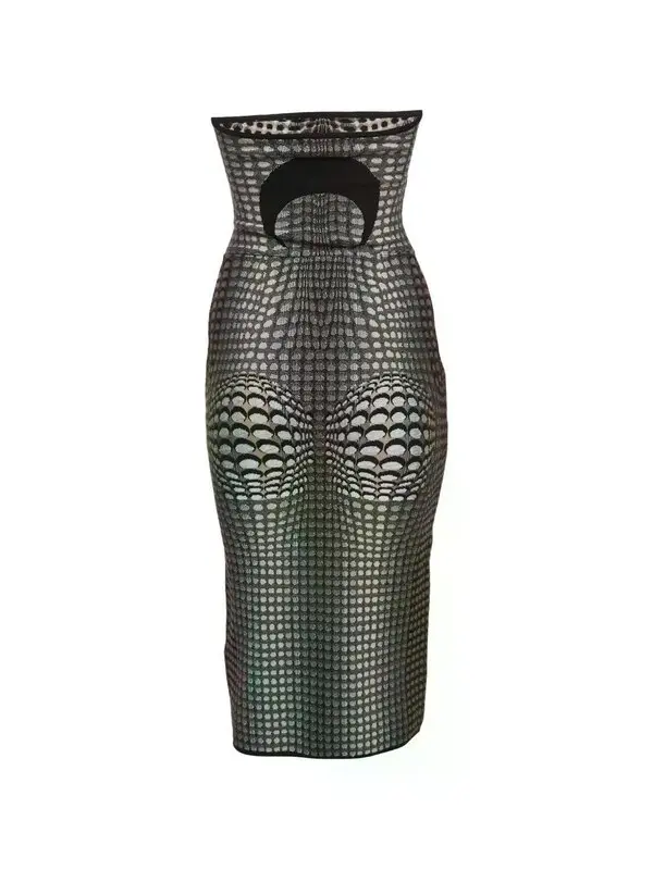 MARINE SERRE Moon Jacquard Tube Mini Dress