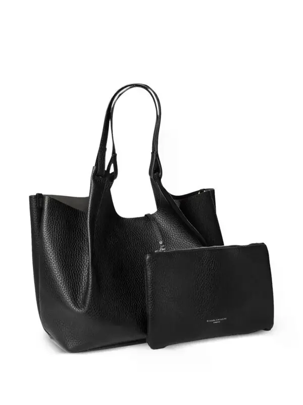 GIANNI CHIARINI Grained Leather Shoulder Bag